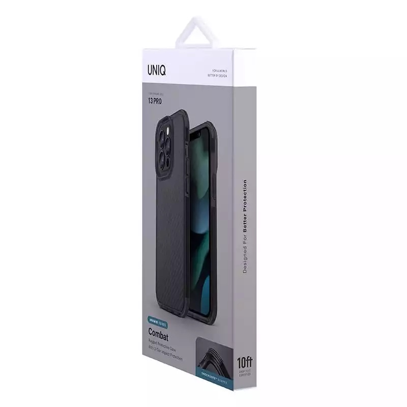 UNIQ HYBRID IPhone 13 Pro Combat Phone Case - Aramid Smoke | Dab Lew Tech