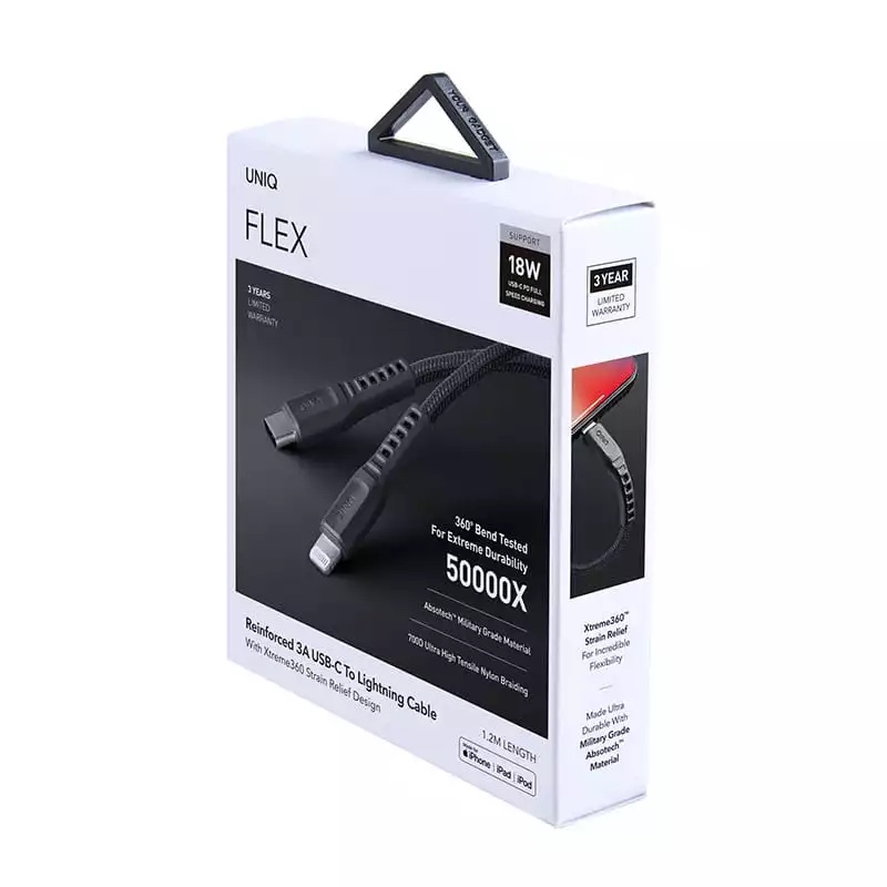 UNIQ FLEX USB-C TO Lightning Xtreme360 Cable in Pakistan